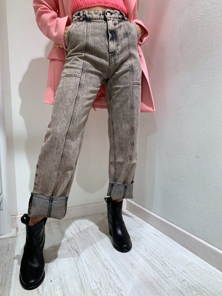 Jeans Straight slavato grigio Vicolo - Scintille Store
